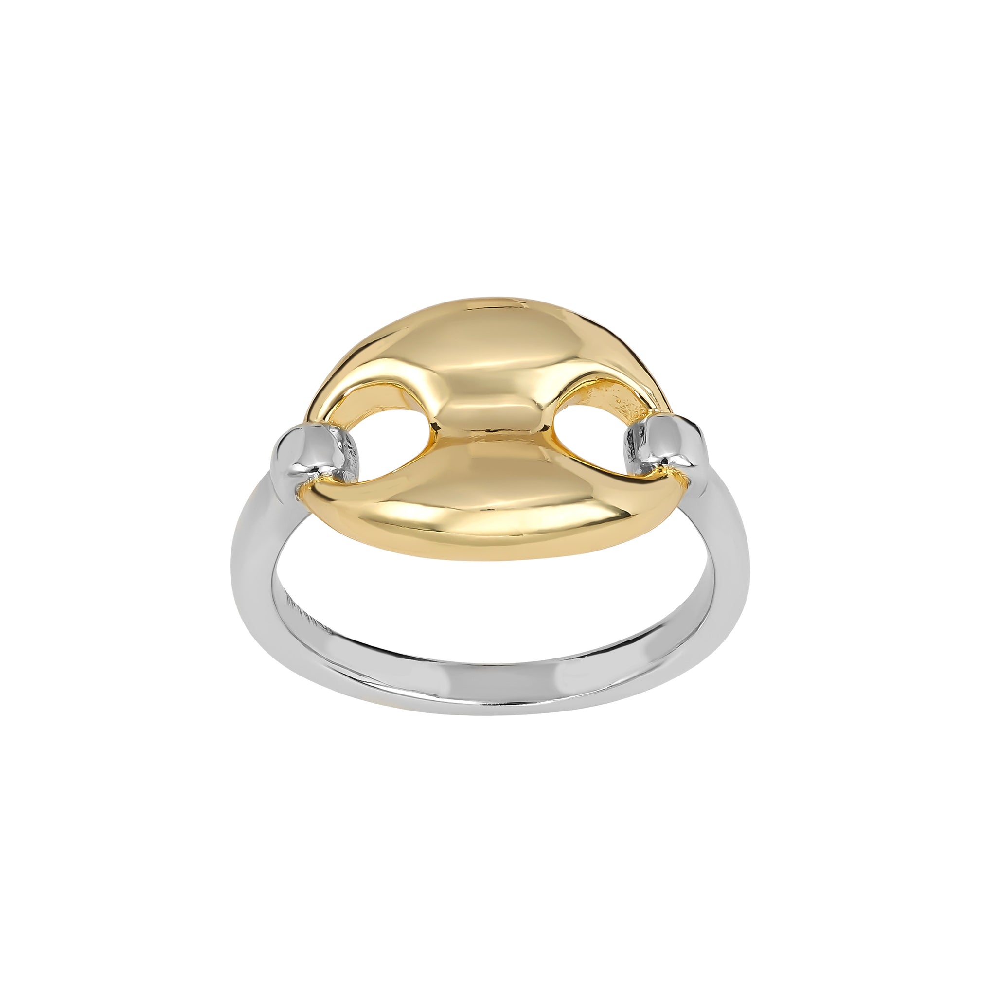 Two-Tone Puffy Mariner Link Ring